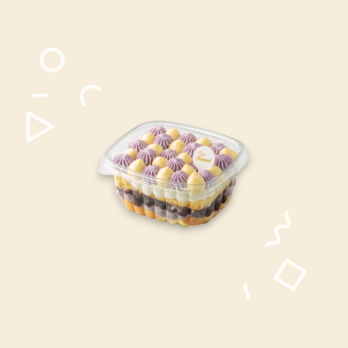 Soy Milk with Taro and Purple Rice Mochi Box — SOSWEET