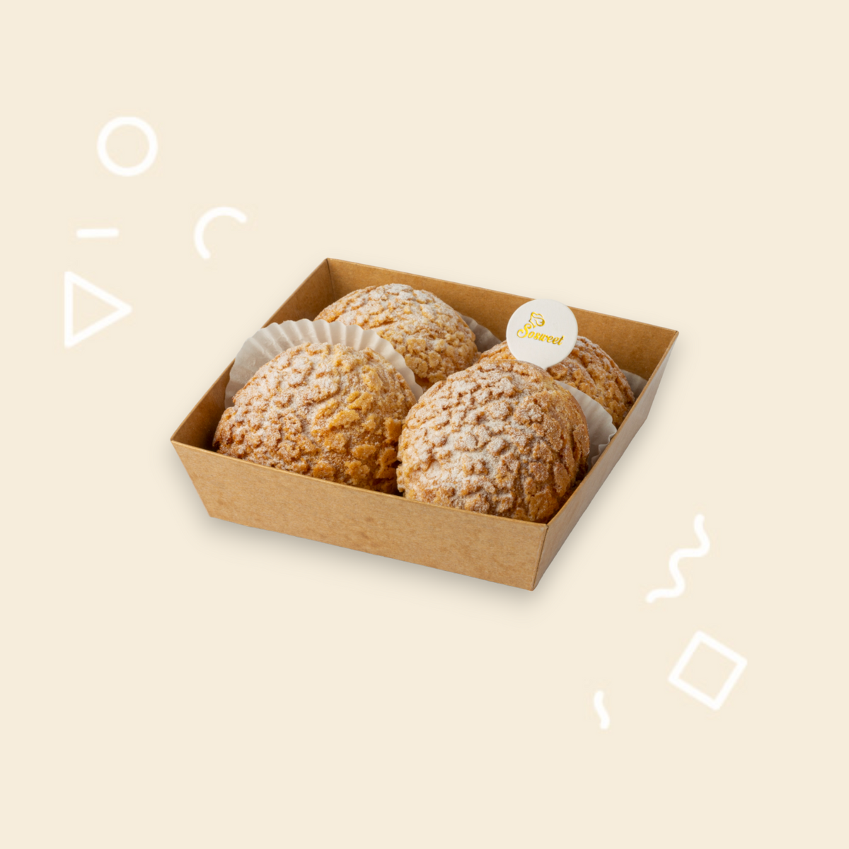 Crispy Cream Puff 4PC — SOSWEET